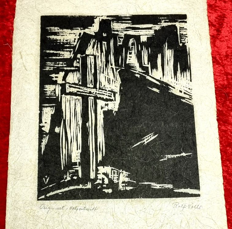 Rolf Vollé. Original-Holzschnitt. Handsigniert&bezeichnet | Kaufen auf Ricardo