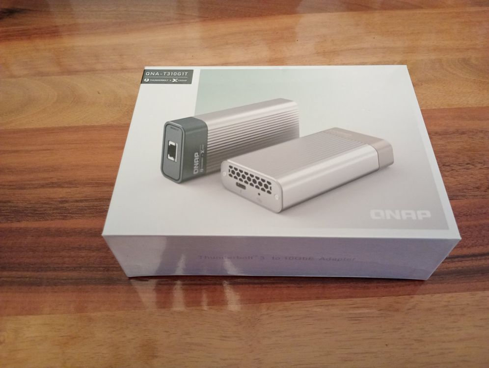 QNAP Thunderbolt 3 to single-port 10GbE NBASE-T RJ-45 "NEW" (Neu und originalverpackt) in ...