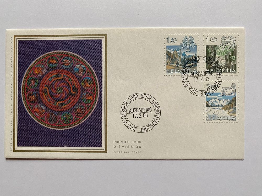 FDC Tierkreiszeichen 1983 ET (mit Seidenbild?) (Neu (gemäss Beschreibung)) in Kirchenthurnen für ...