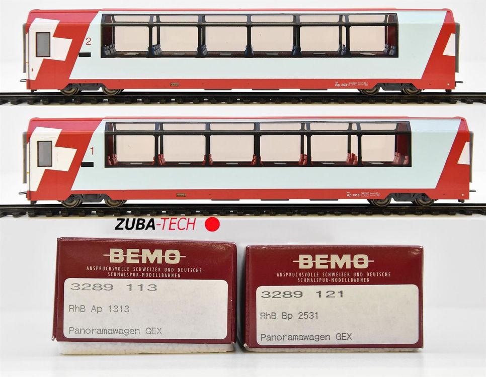 Bemo 2x Panoramwagen "GEX" RhB H0m GS OV (Gebraucht) in St. Gallen für CHF 117.5 – mit Lieferung ...