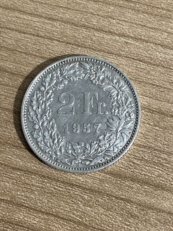2 Franken Schweiz 1957 Silber | Kaufen auf Ricardo