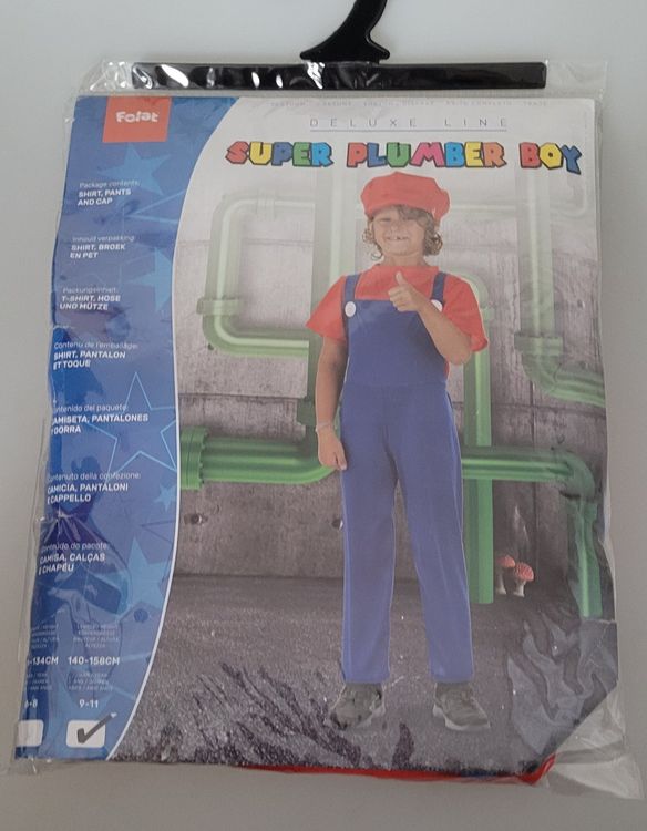 Super Plumber Boy Kostüm 9 bis 11 Jahre (Neu (gemäss Beschreibung)) in ...