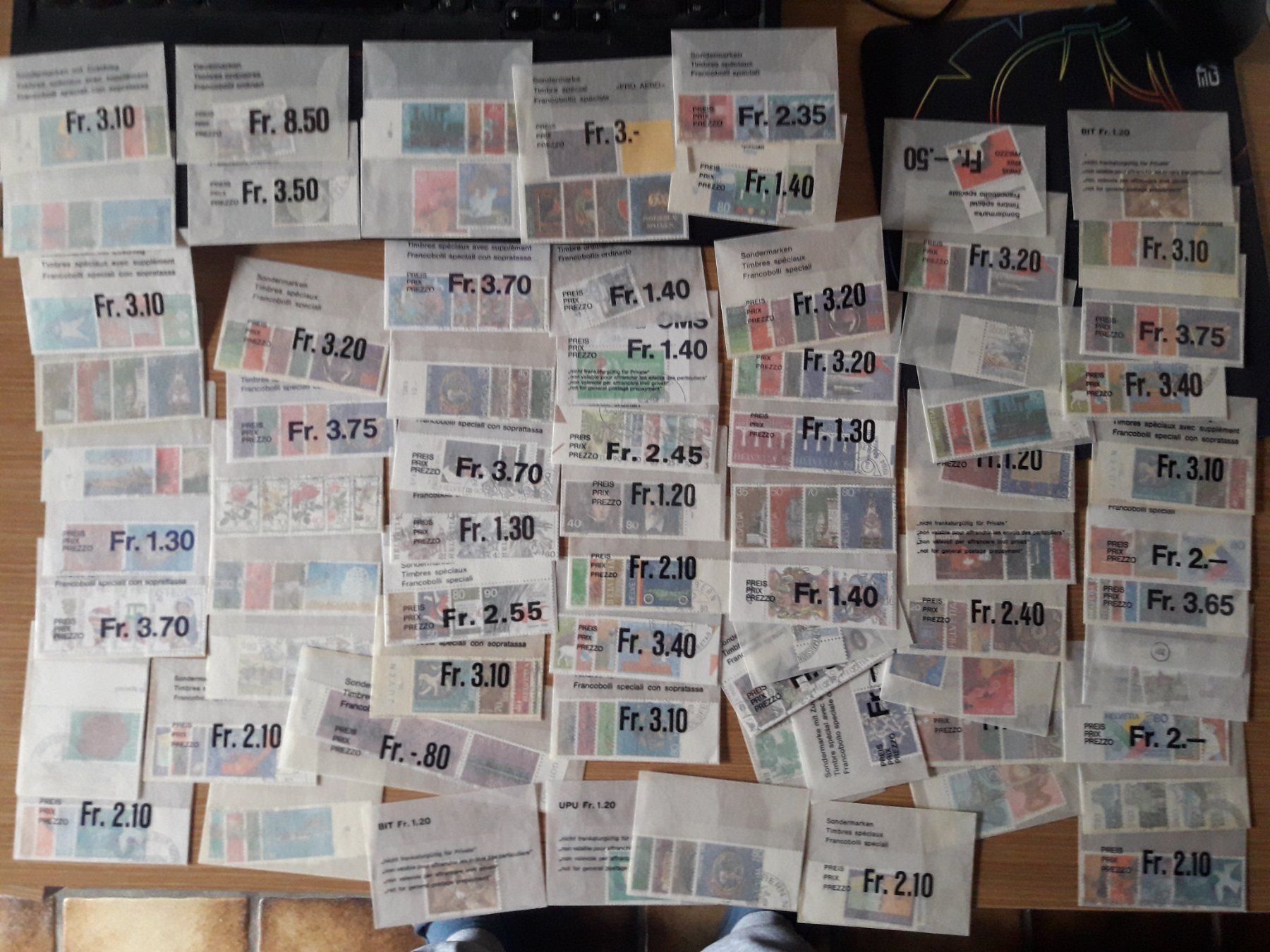 Schweiz Briefmarken ABO-Tüten der 80er-Jahre fetter Stapel (Gebraucht ...