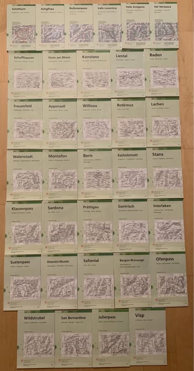 35 neue Landeskarten der Schweiz 1:50000 (Neu (gemäss Beschreibung)) in ...