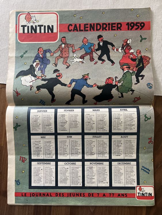 Tintin Noel 1958 Hergé Cover Weihnachtskalender, Tim Atar (Gebraucht ...