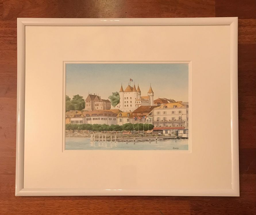 aquarelle originale peinture château de nyon, Suisse (Neu und originalverpackt) in Gland für CHF ...