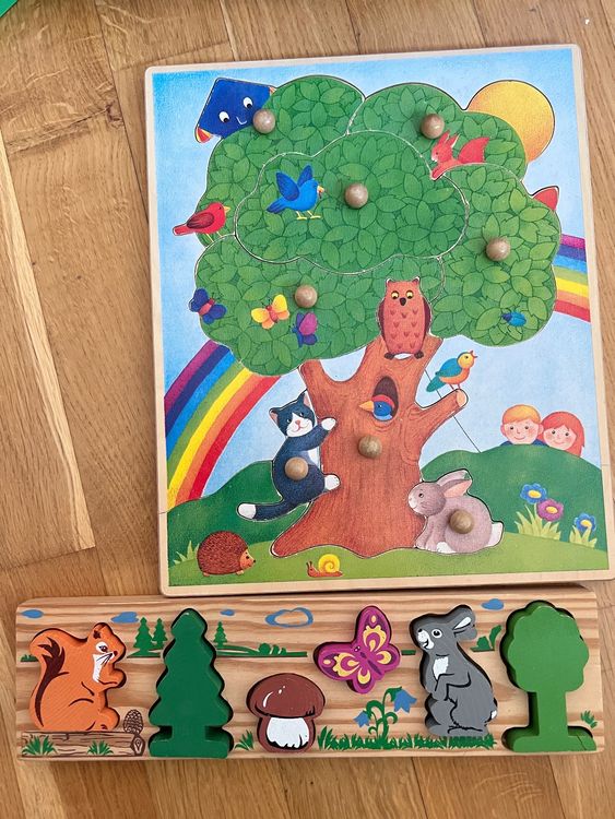 2 alte Holzpuzzles für kleine Kinder (Gebraucht) in Teufen AR für CHF 4 ...