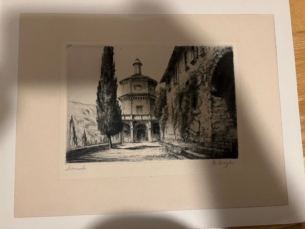 Radierung Morcote Ziegler (Gebraucht) in Bern für CHF 15 – mit ...