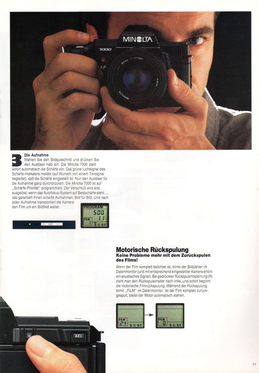 Minolta 7000 AF anal. Spiegelreflexkamera mit Zubehör • 1985 (Gebraucht) in Hagenbuch ZH für CHF ...