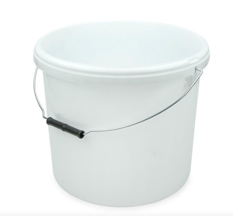 Kunststoff Eimer ohne Deckel 18 Liter weiss rund Metallbügel (Neu und ...