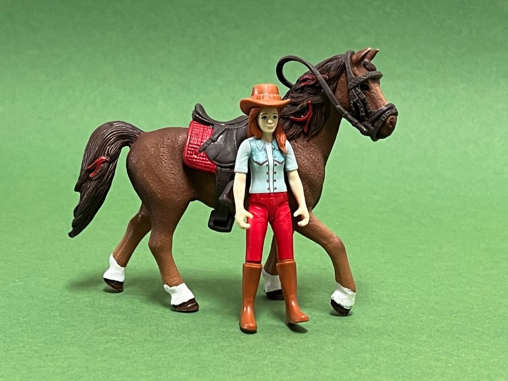 Schleich Reiterin Reiter Hannah Mensch beweglich Sattel (Gebraucht) in ...