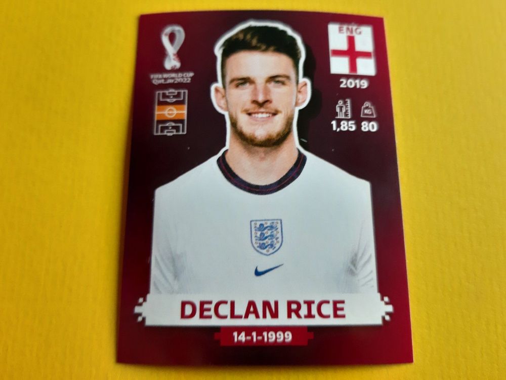 WM 2022 in Qatar ENG Nr. 16 DECLAN RICE (Neu (gemäss Beschreibung)) in ...