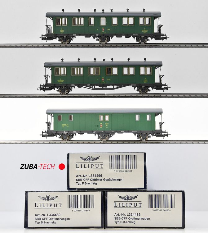 Liliput 3x Oldtimer-Personenwagen EBT/SBB H0 GS mit OVP (Gebraucht) in St. Gallen für CHF 90 ...