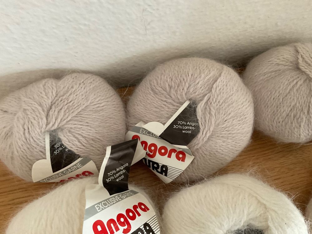 Angora Strickwolle ca 7 x 20 gr Set (Neu (gemäss Beschreibung)) in ...