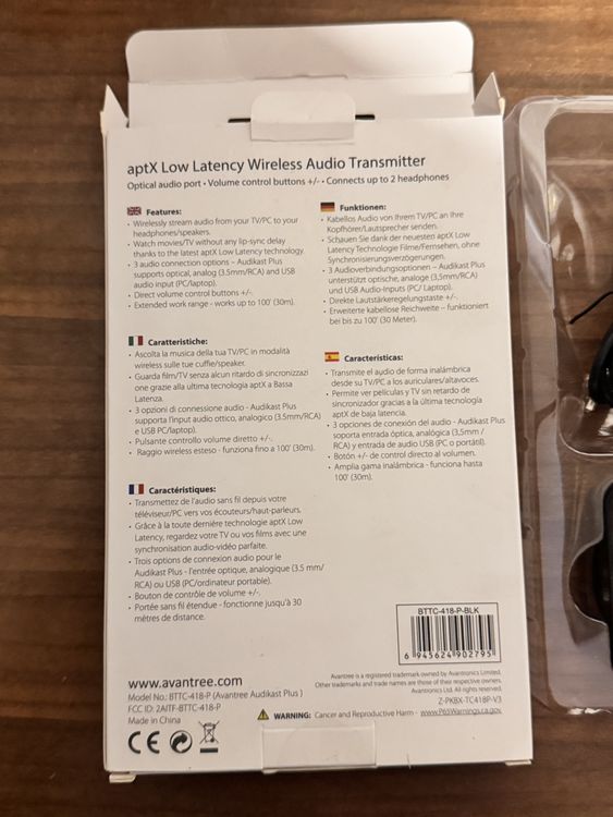 Avantree Audikast Plus Audio Transmitter - Top Zustand! (Gebraucht) in ...