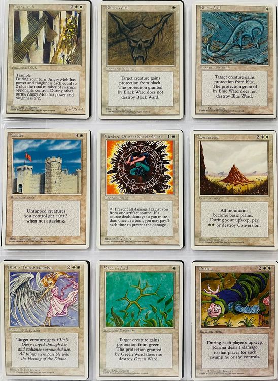 MTG - 4. Edition (1995) White, engl., 15 x UC, 16 x C (Gebraucht) in Reinach BL für CHF 3 – mit ...