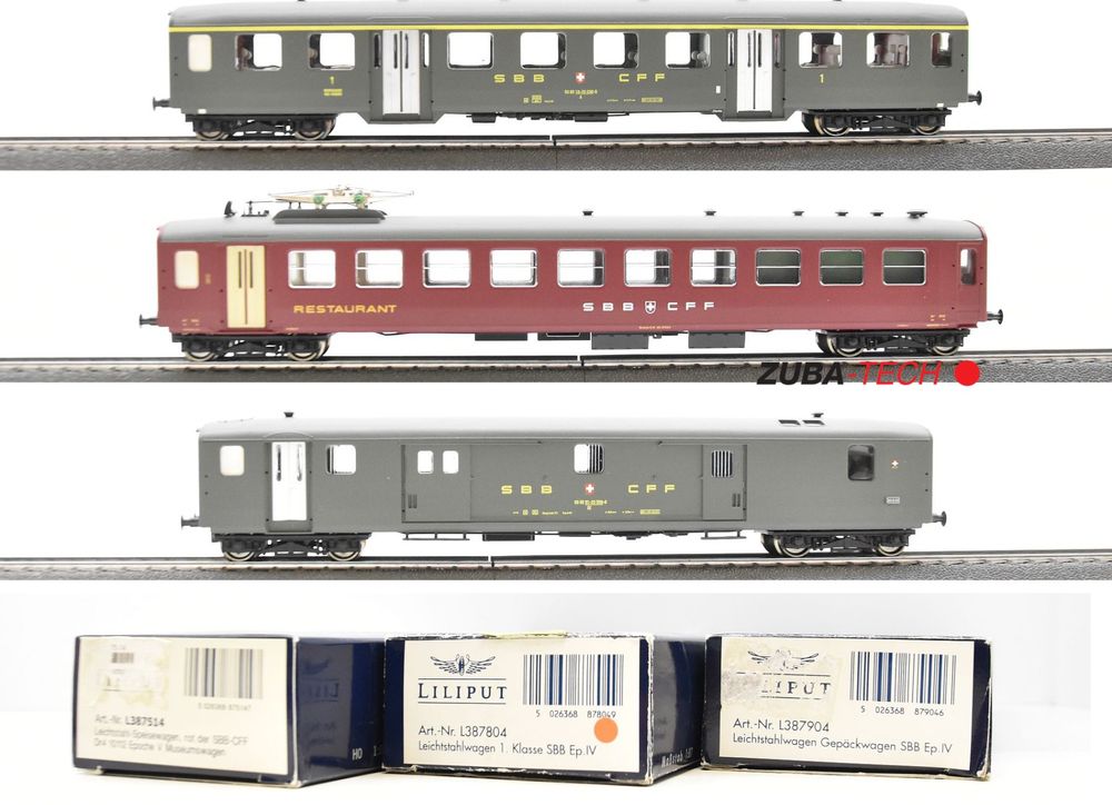 Liliput 3x Personenwagen der SBB H0 GS mit OVP (Gebraucht) in St. Gallen für CHF 56 – mit ...