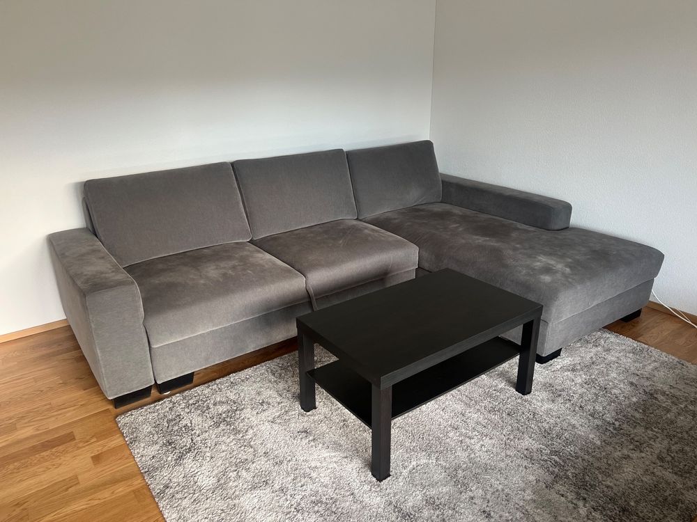 Ecksofa mit Bettfunktion, grau, top Zustand! (Gebraucht) in Boswil für CHF 300 – nur Abholung ...