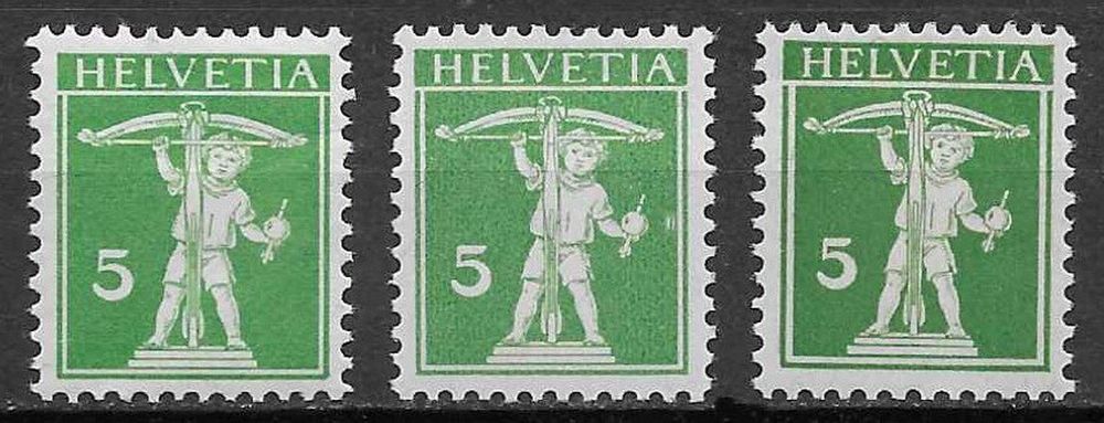 1909-1911:Tellknabe mit Armbrust 5 Rp Nr.119-125II-25III ** | Kaufen auf Ricardo