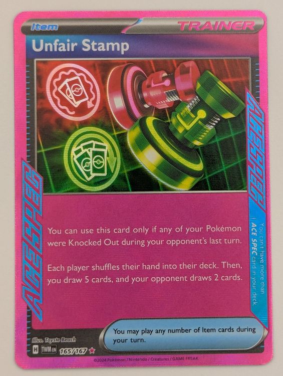 Unfair Stamp | ACE SPEC | Twilight Masquerade| Pokemon (Neu (gemäss ...