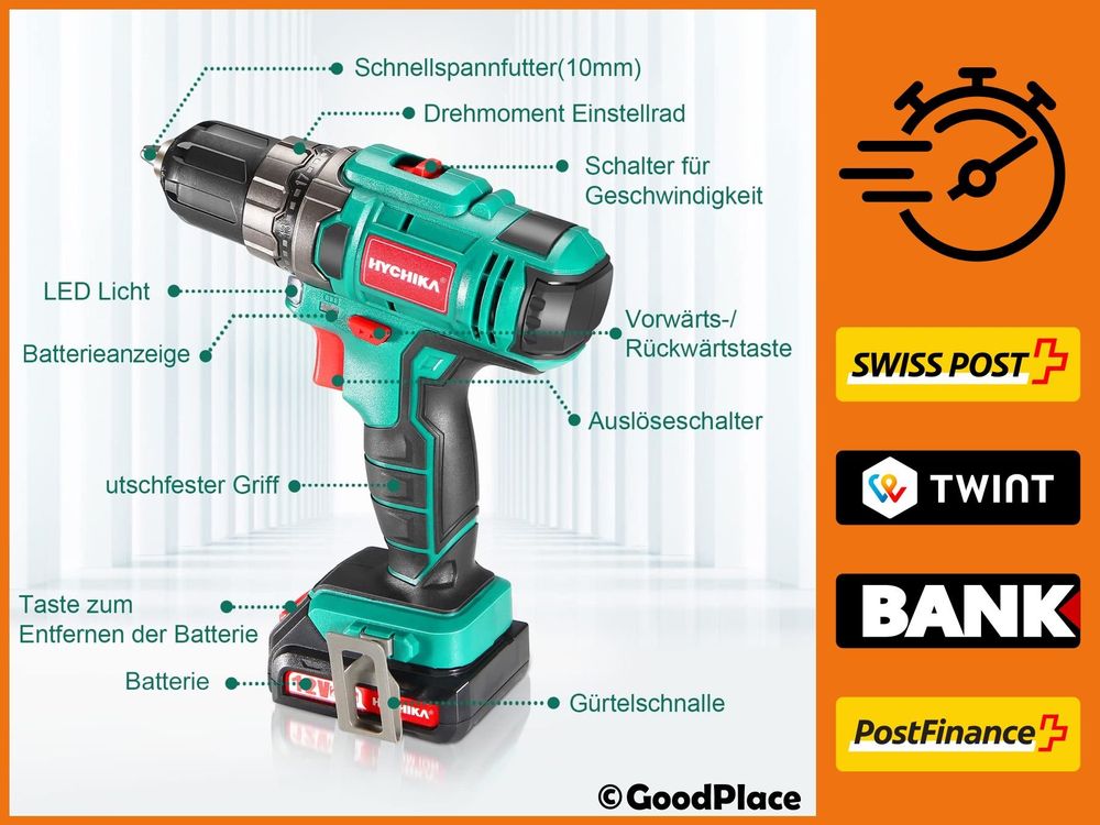 Akku Schrauber 12V 30 Nm - Bohrschrauber und Zubehör | Kaufen auf Ricardo