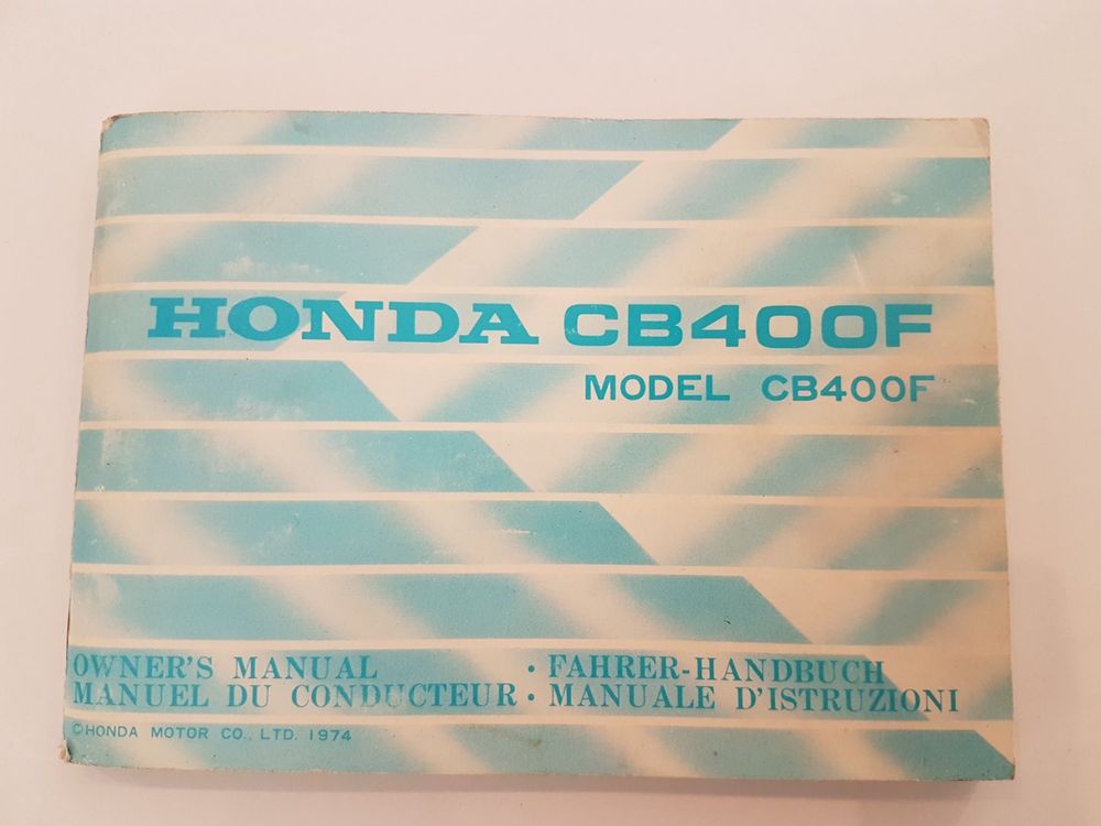 Fahrerhandbuch HONDA CB400F (Gebraucht) in Balsthal für CHF 10 – mit Lieferung auf Ricardo kaufen