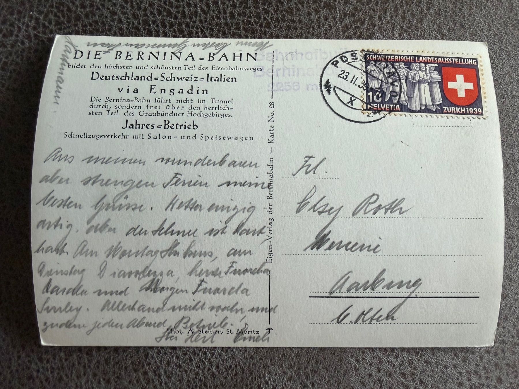 Albert Steiner St. Moritz Piz Palü mit Diavolezza (Gebraucht) in St ...