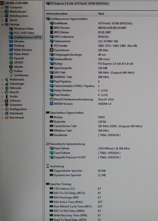 Grafikkart ATI FireGL V3350 PCIE 256 MB (Gebraucht) in Bern für CHF 8 ...
