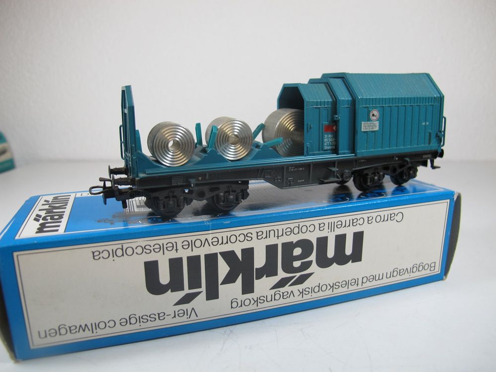 Märklin: 4687 Drehgestellwagen m. Teleskophauben (Gebraucht) in ...