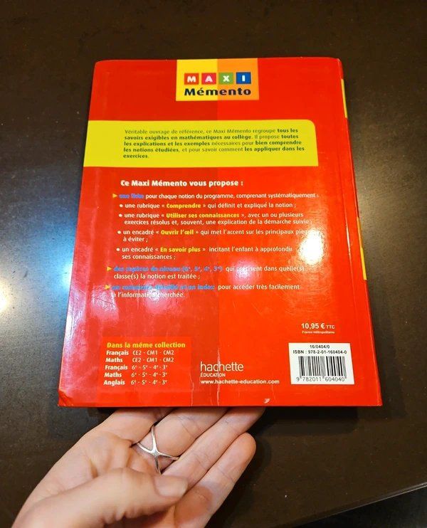 Maxi Mémento Maths - Fiches collège - Hachette Education (D'occasion) à ...