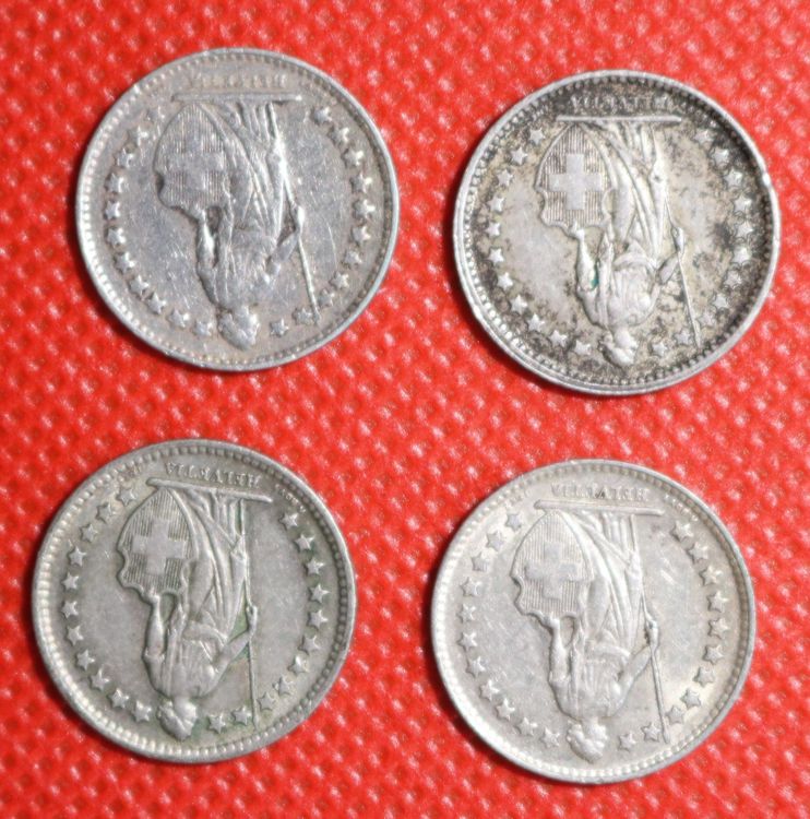 50 Rappen Lot Silbermünzen 1944, 1945, 1957, 1960 | Kaufen auf Ricardo