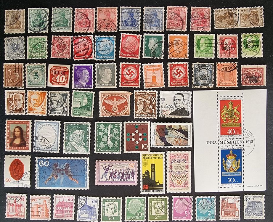 DEUTSCHES REICH GERMANIA BAYERN HITLER BRD SAMMLUNG GEBR. (Gebraucht) in Düdingen für CHF 4 ...