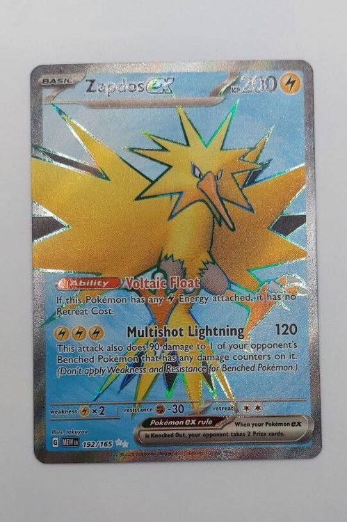 Zapdos ex (192/165 set MEW 151) NM / ENG | Kaufen auf Ricardo