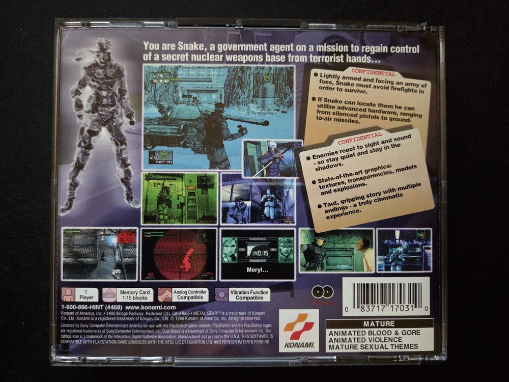 Metal Gear Solid - CIB (D'occasion) à Territet pour CHF 35 – avec ...