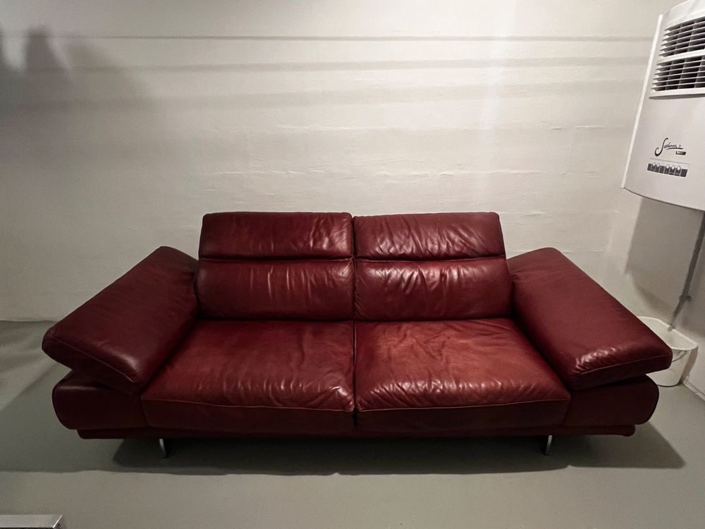Natuzzi "Preludio" Leder Dreisitzer Rot 2014 (Gebraucht) in Zollikerberg für CHF 250 – nur ...