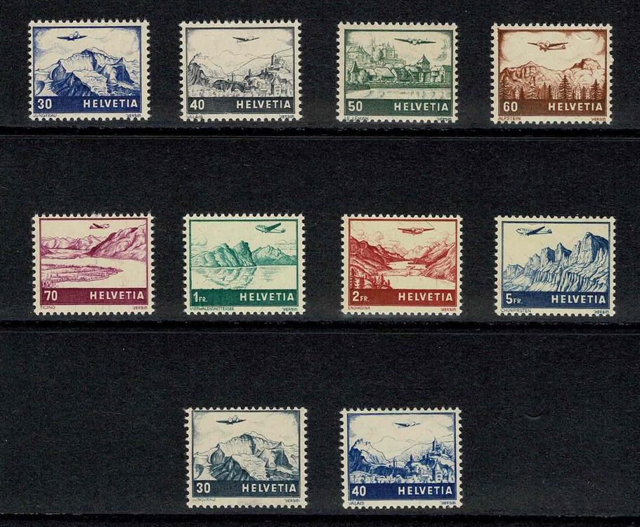 Flugpost 1941 Landschaften postfrisch ** (Neu (gemäss Beschreibung)) in Nuglar für CHF 28 – mit ...