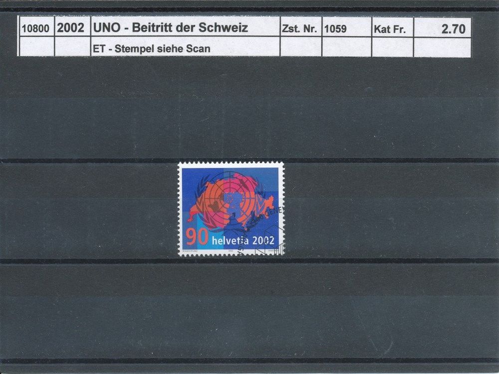 2002 UNO - Beitritt der Schweiz | Kaufen auf Ricardo