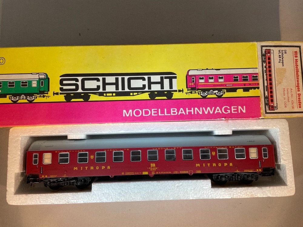 Schicht Schlafwagen DR MITROPA H0 1/87 SELTEN AUS DER DDR (Neu und ...