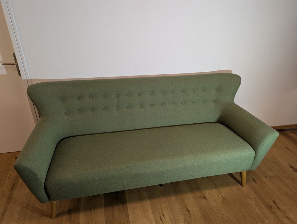 Schönes 3er-Sofa Stoff, salbeigrün (Gebraucht) in Ortschwaben für CHF 295 – nur Abholung auf ...