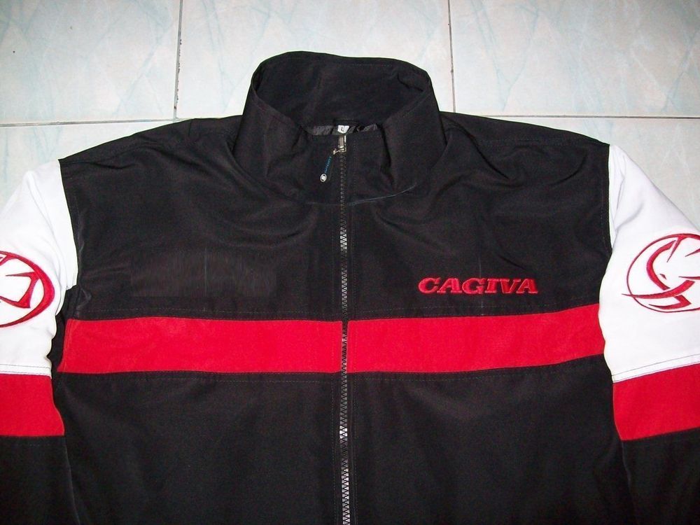 NEU CAGIVA Fan Jacke schwarz weiß rot alle Größen/Modelle (Neu und ...