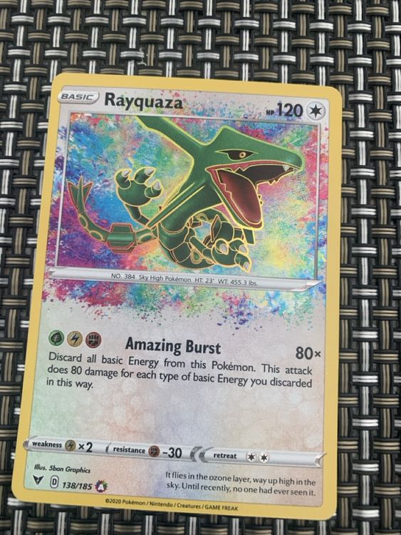 Pokemon Rayquaza Amazing rare Holo Vivid voltage 138/185 EN | Kaufen auf Ricardo