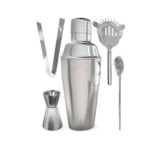 Edelstahl Cocktail Mixer Bar Shaker Kit (5-tlg. Set) 0.55L (Neu (gemäss ...