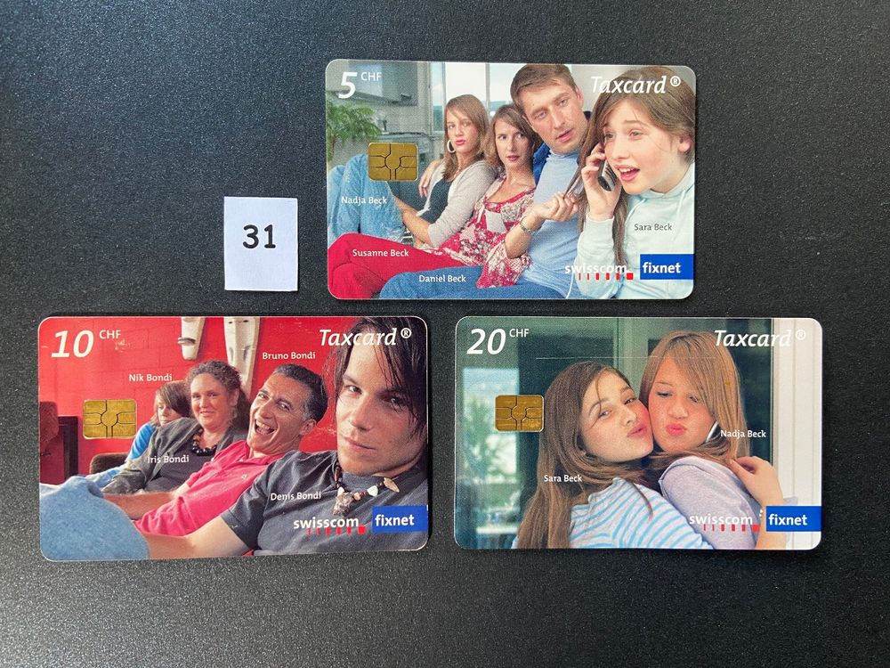 Tax Card 3 Set Swisscom (Gebraucht) in Böckten für CHF 2.5 – mit Lieferung auf Ricardo kaufen