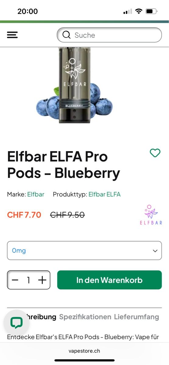 6 Pack Elbar pro ohne nikotin Nachfüller !!!! ohne dampfer (Neu und ...