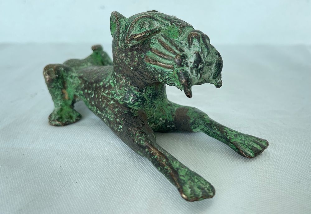 feiner alter Leopard Bronze Benin 15 cm x 6,5 cm | Kaufen auf Ricardo