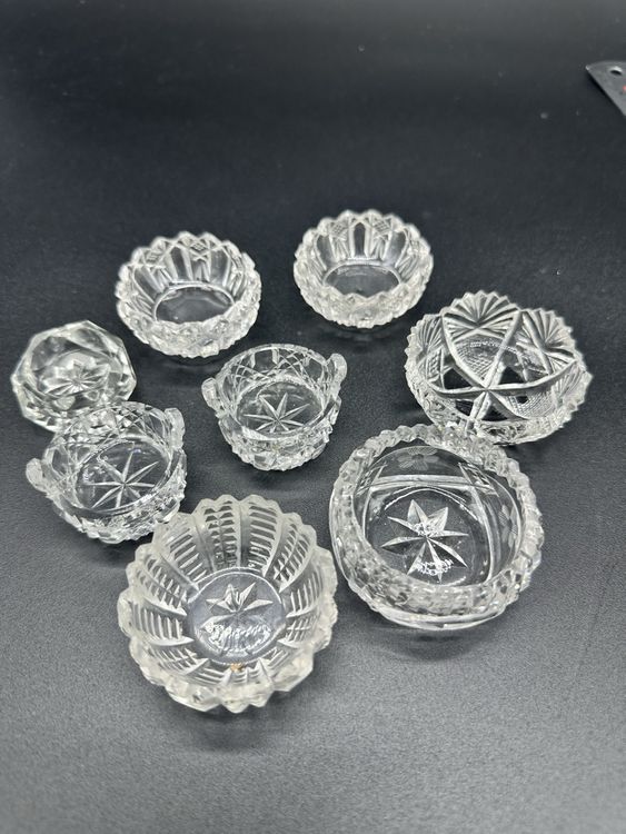 Vintage Crystal Salt Cellars, Pin Dishes, Set of 9 (Gebraucht) in ...