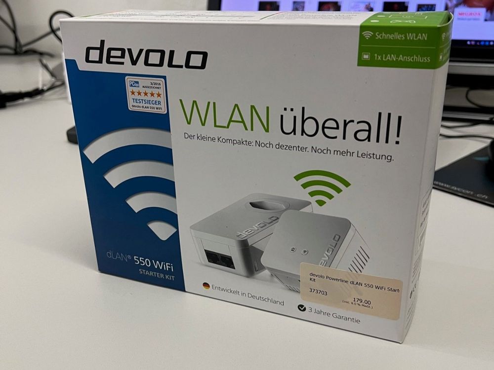 Devolo dLAN 550 WiFi Starter Kit (Neu und originalverpackt) in Kirchberg BE für CHF 50 – mit ...