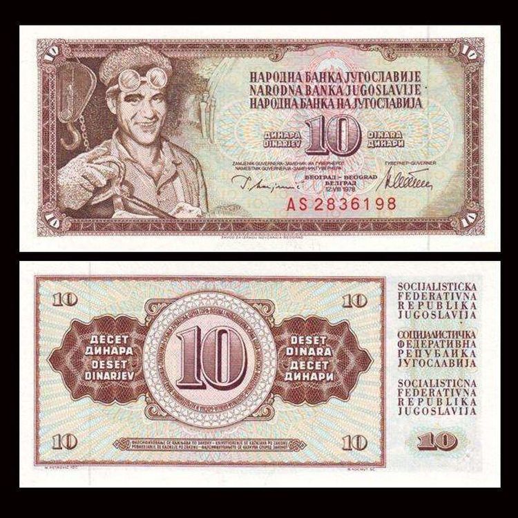 Yugoslavia 10 Dinara, 1978, P-87a, UNC (Neu (gemäss Beschreibung)) in Steffisburg für CHF 1.1 ...