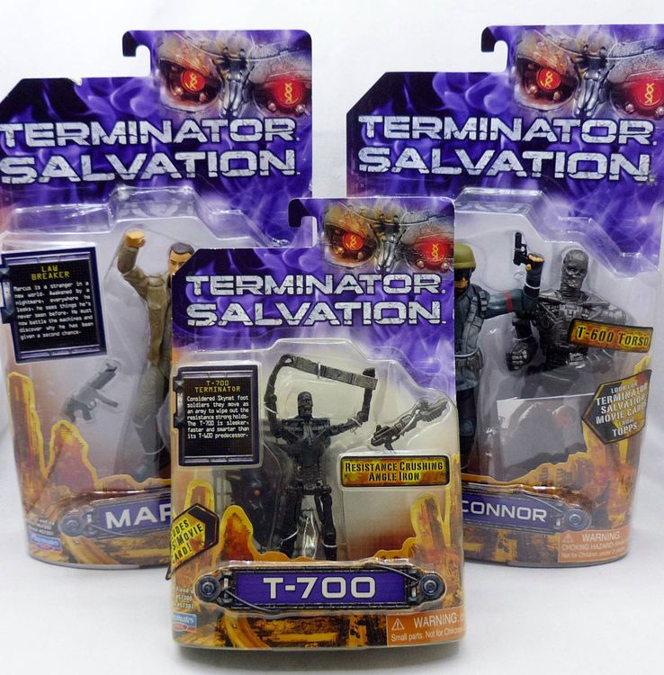 TERMINATOR LOT 3 FIGURE T-700 JOHN CONNOR T-600 & MARCUS (Neu und ...