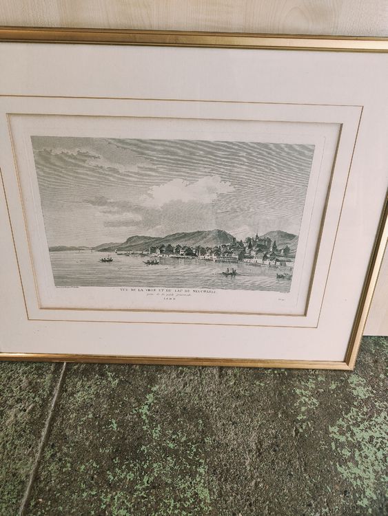ANTIKER STICH NEUCHATEL SEE SCHWEZ (Gebraucht) in Jeuss für CHF 25 – nur Abholung auf Ricardo kaufen